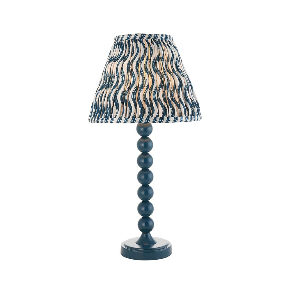 Higgledy And Ripple 25cm Marlin Blue Shade Table Lamp With Gloss Marlin ...