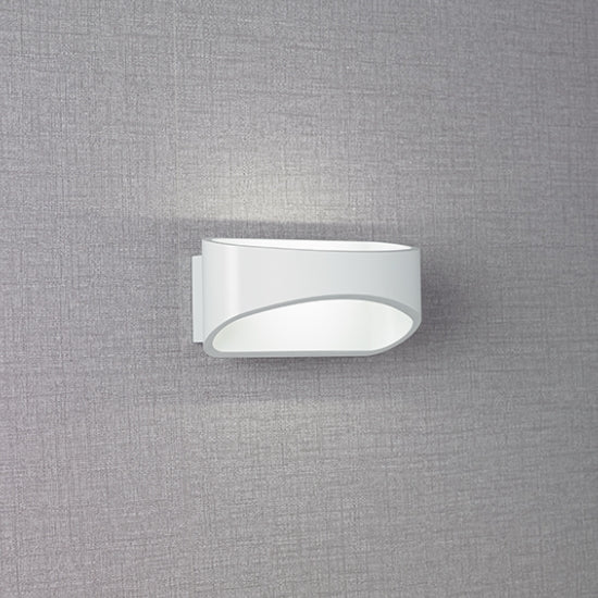 Johnson LED Wall Light In Matt White | Elegant Lighting UK